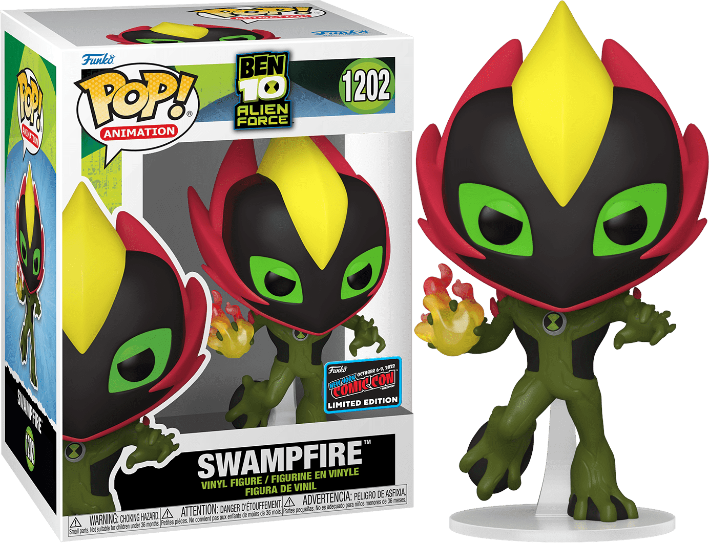 Funko POP! Animation Swampfire #1202 - Ben 10 Alien Force (2022 NYCC ...