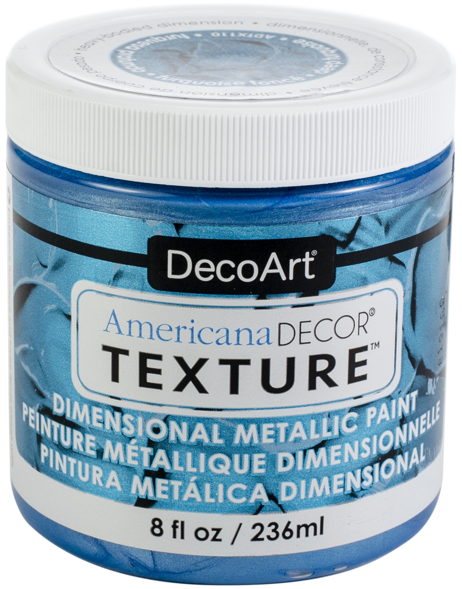 Americana Decor Texture Metallics 8oz-Deep Turquoise - Walmart.com