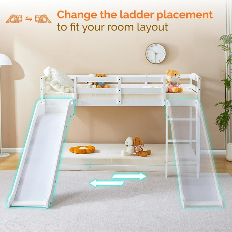 Curved slide for bunk bed store
