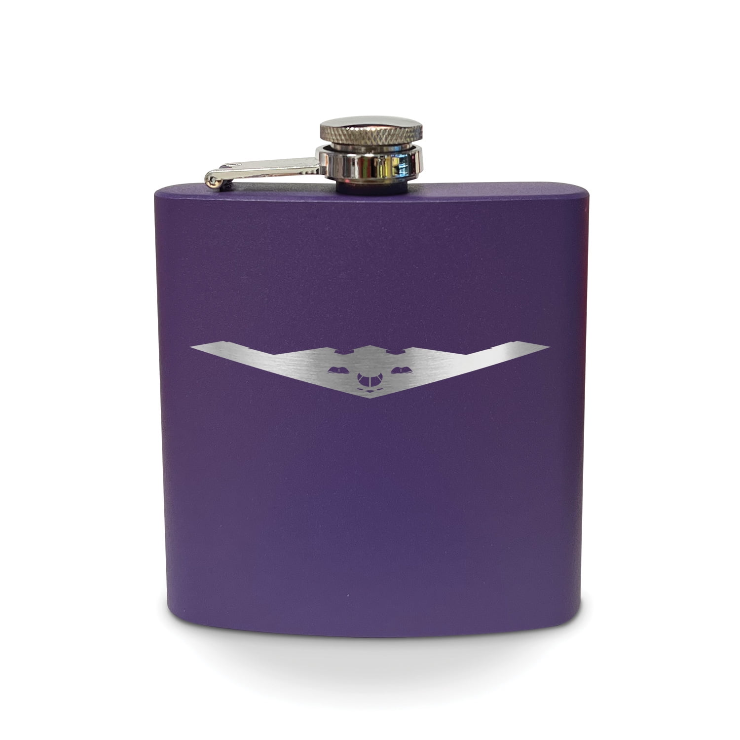 B-2 Spirit Flask 6 oz - Laser Engraved - Stainless Steel - Drinkware ...