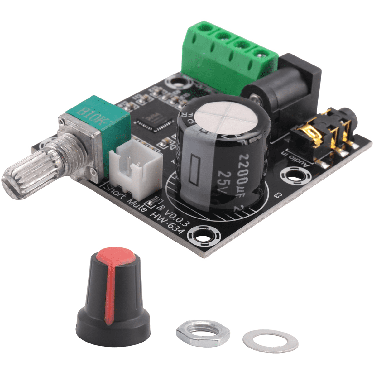 PAM8610 Dual Channel DC 12V HD Pure Digital Audio Stereo Amplifier Board Class D 15W x 2 High ...