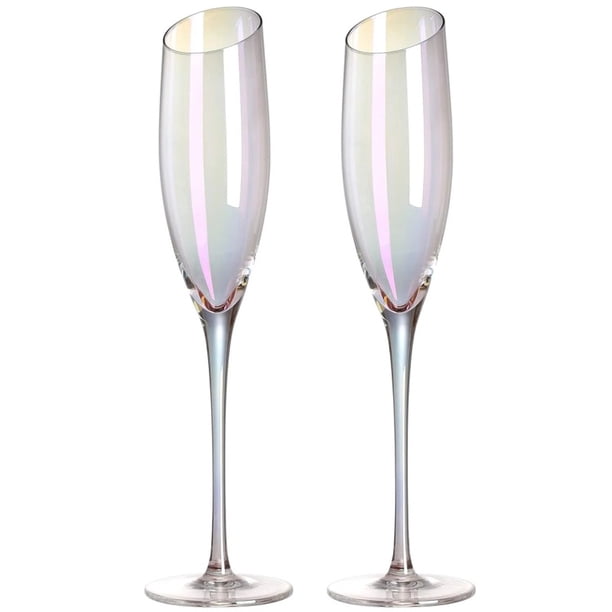 Colección de copas de cristal para cenas con frutas, forma de tulipán ...