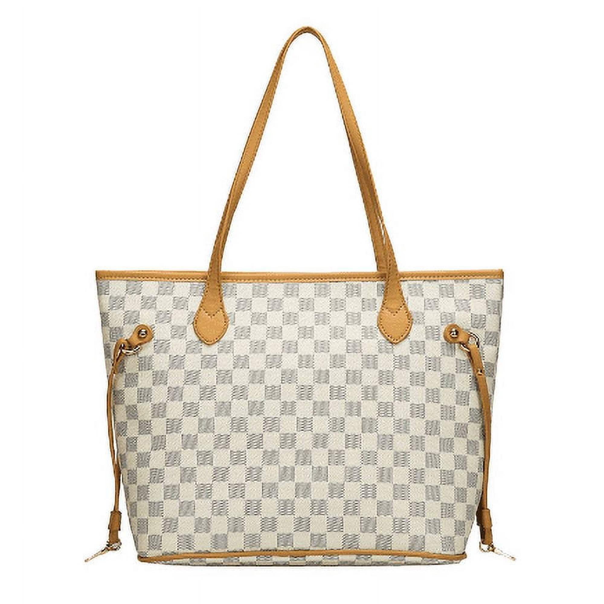 Click here for Snnroo Womens Checkered Tote Shoulder Bag Pu Vegan... prices
