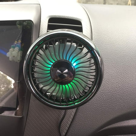 USB Air Intake Fan, Mini Electric Fan for Car 360° Rotating Auto Car ...