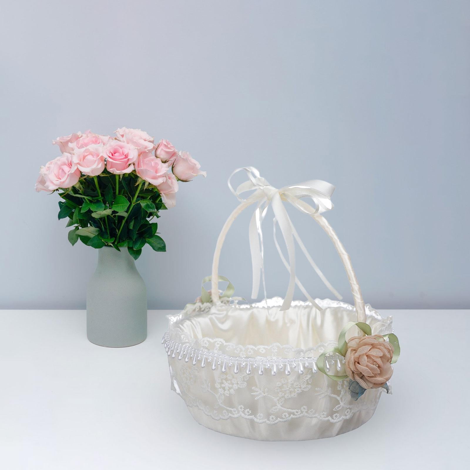 Wedding Basket Storage Basket White Decorations Traditional Wedding ...