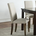 Upholstered Dining Chairs Set of 2, 39.8" Tufted High Back Padded ...