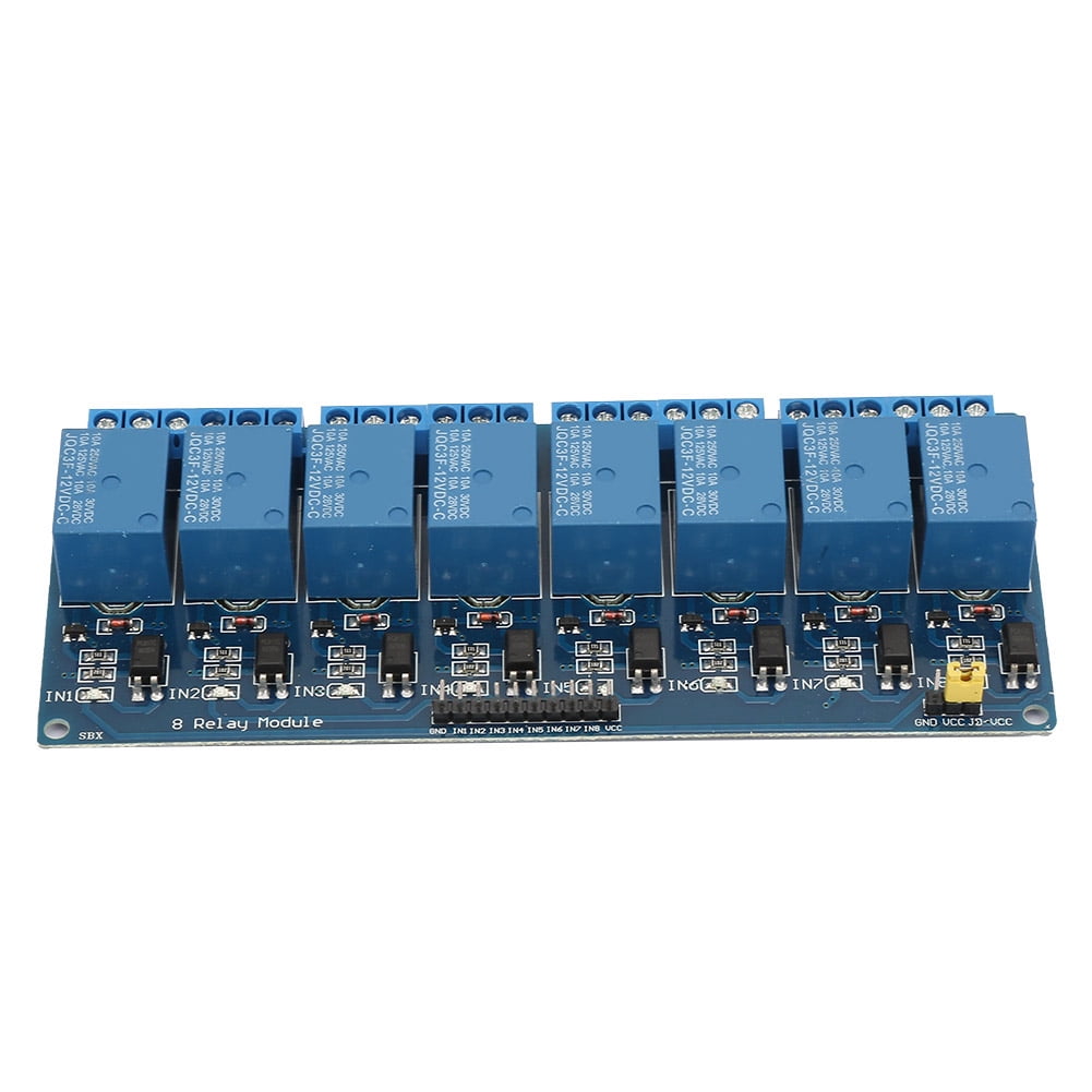 8 Channel Relay Module with Optocoupler Isolation Blue Board PLC Relay ...