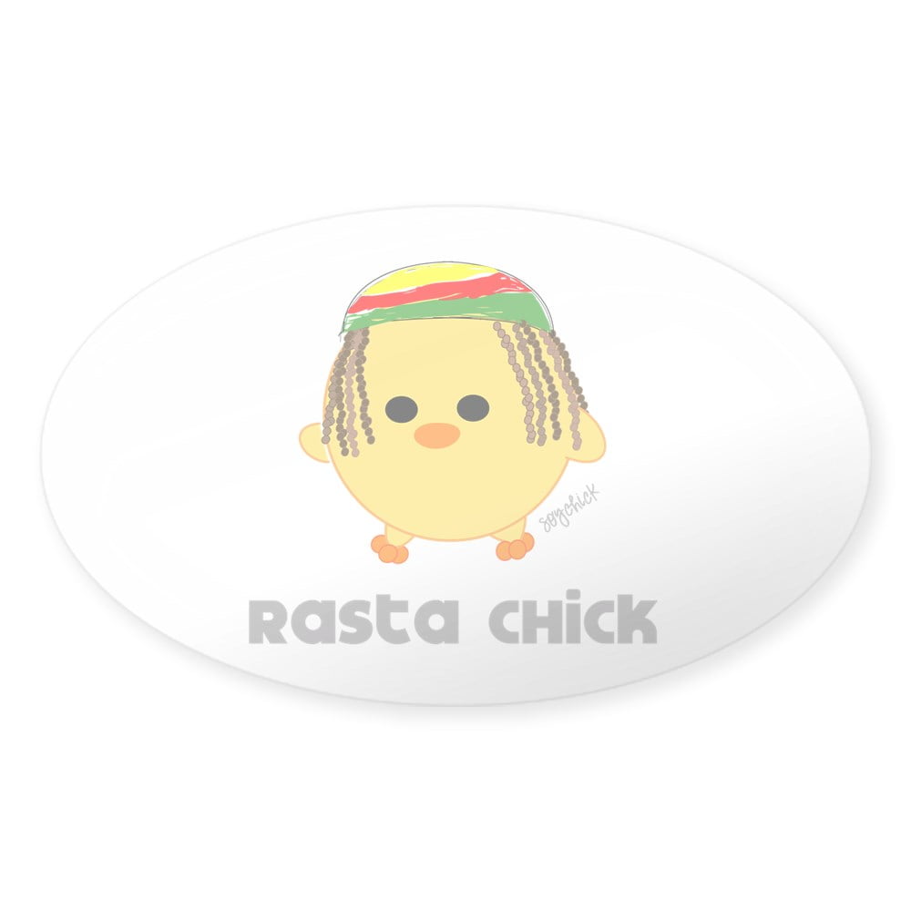 CafePress - Rasta Chick Oval Sticker - Sticker (Oval) - Walmart.com