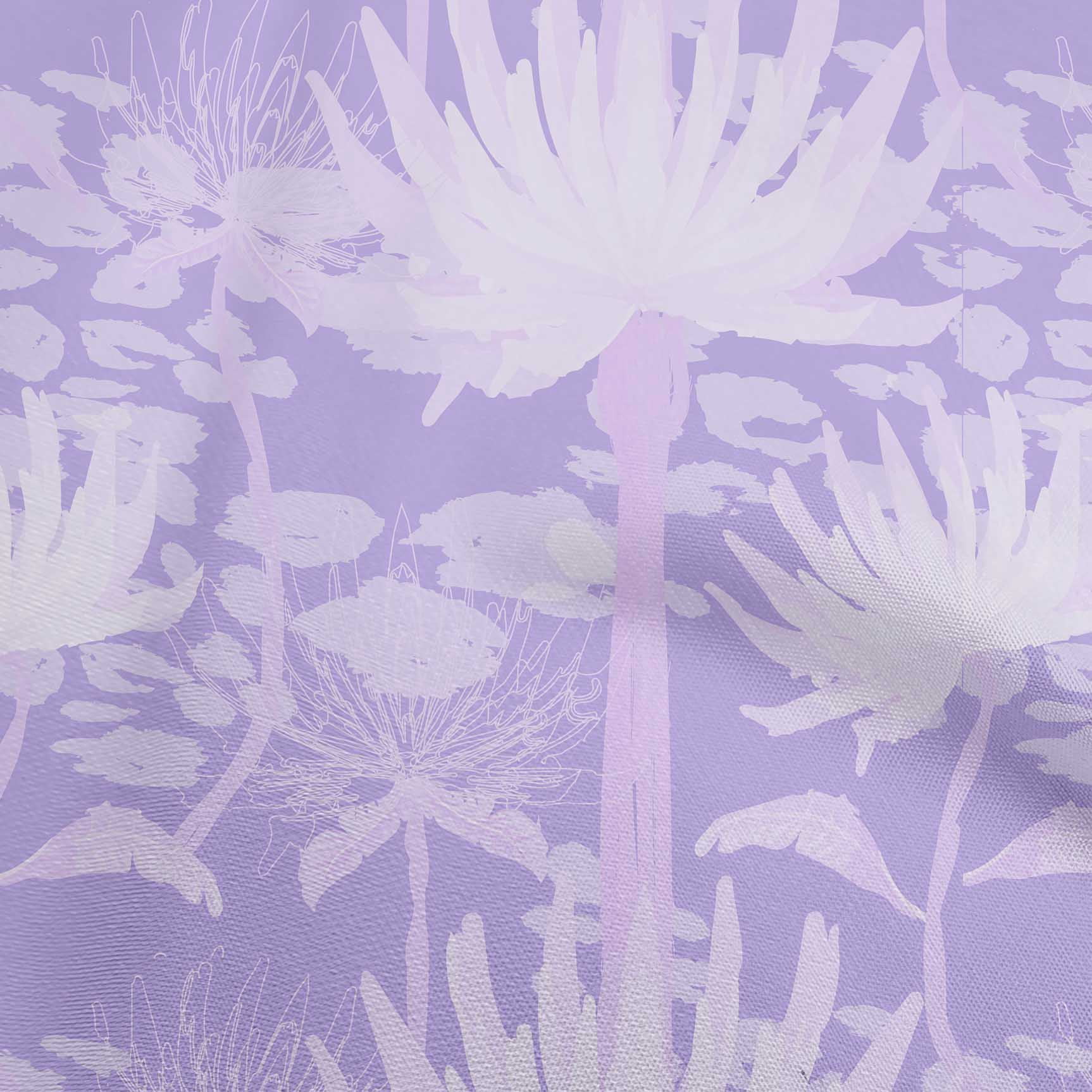 oneOone Cotton Poplin Amethyst Fabric Tropical Plants Dress Material ...