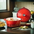 Velaze Enameled Cast Iron Dutch Oven, Dual Handles Dutch Oven Pot with ...