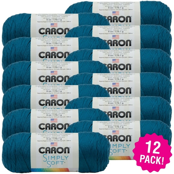 Caron Simply Soft Solids Yarn - Soft Blue, Multipack of 12 - Walmart.com