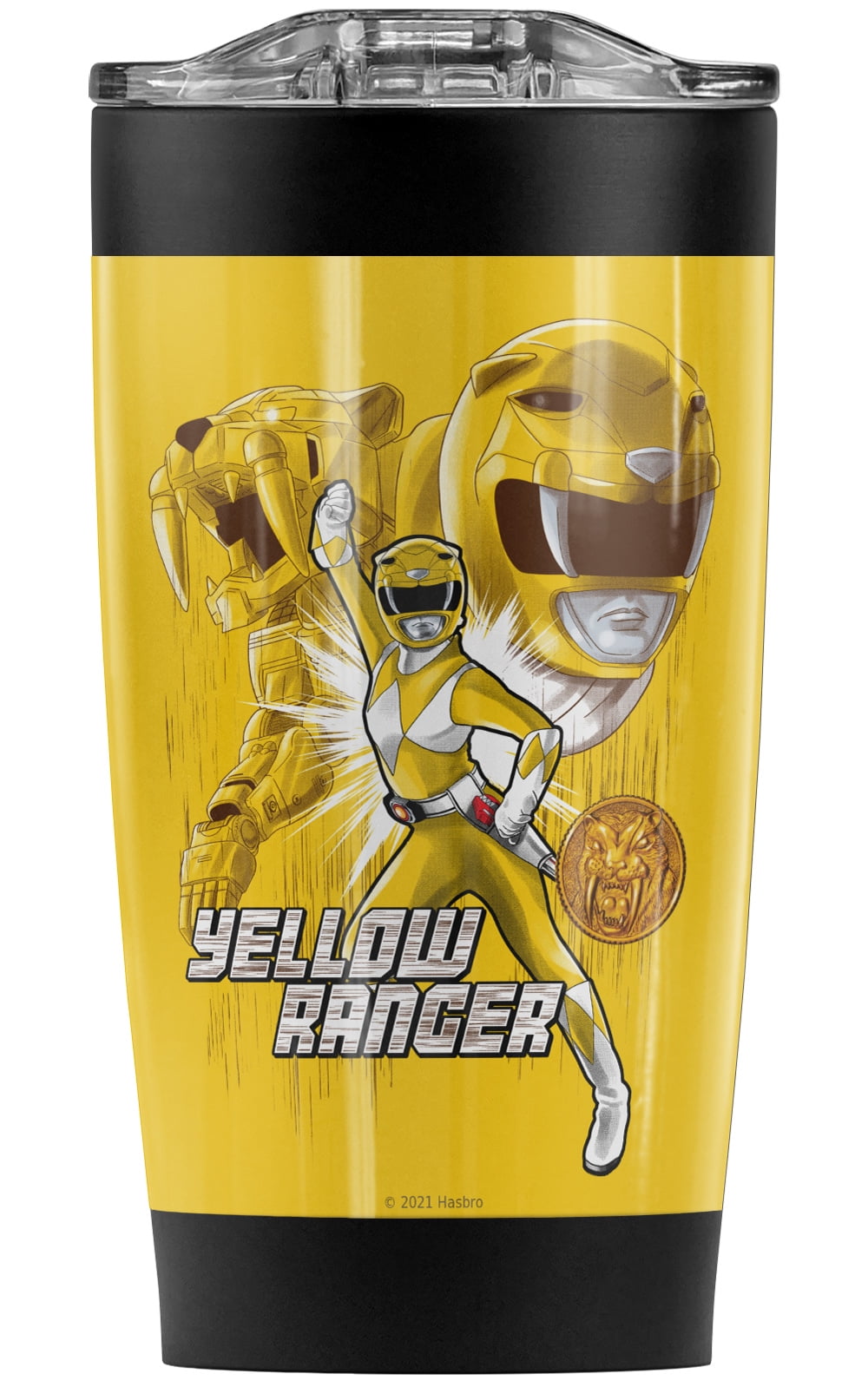 Power Rangers/Yellow Ranger Stainless Steel Tumbler 20 oz Coffee Travel ...