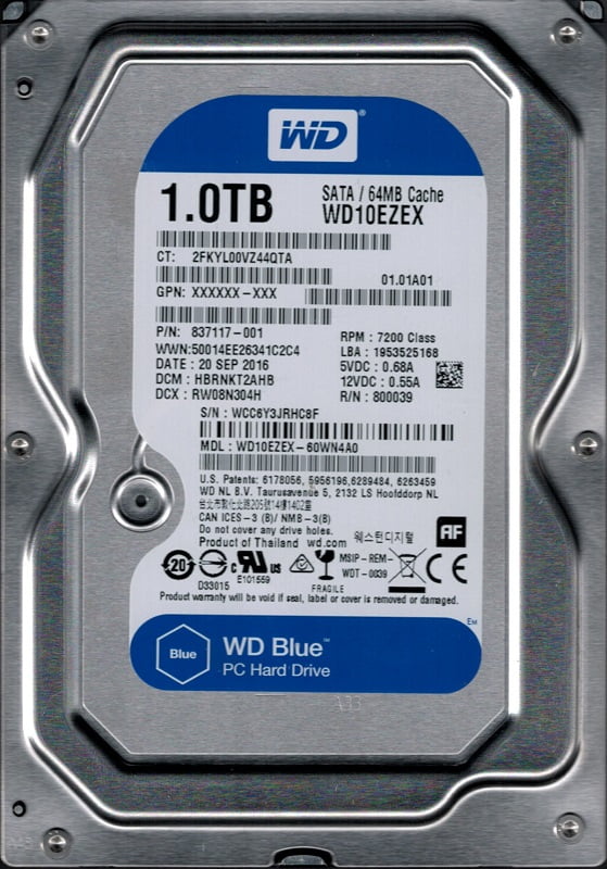 WD10EZEX-60WN4A0 DCM: HBRNKT2AHB WCC6Y Western Digital 1TB - Walmart.com