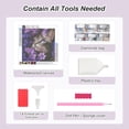 Cat Diamond Art Kits for Adults - 5D Full Drill Round Diamond Painting ...