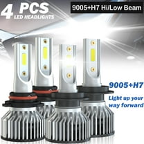 9005 H7 High Low Beam LED Headlight Bulbs with Fan Upgrade Replacement ...
