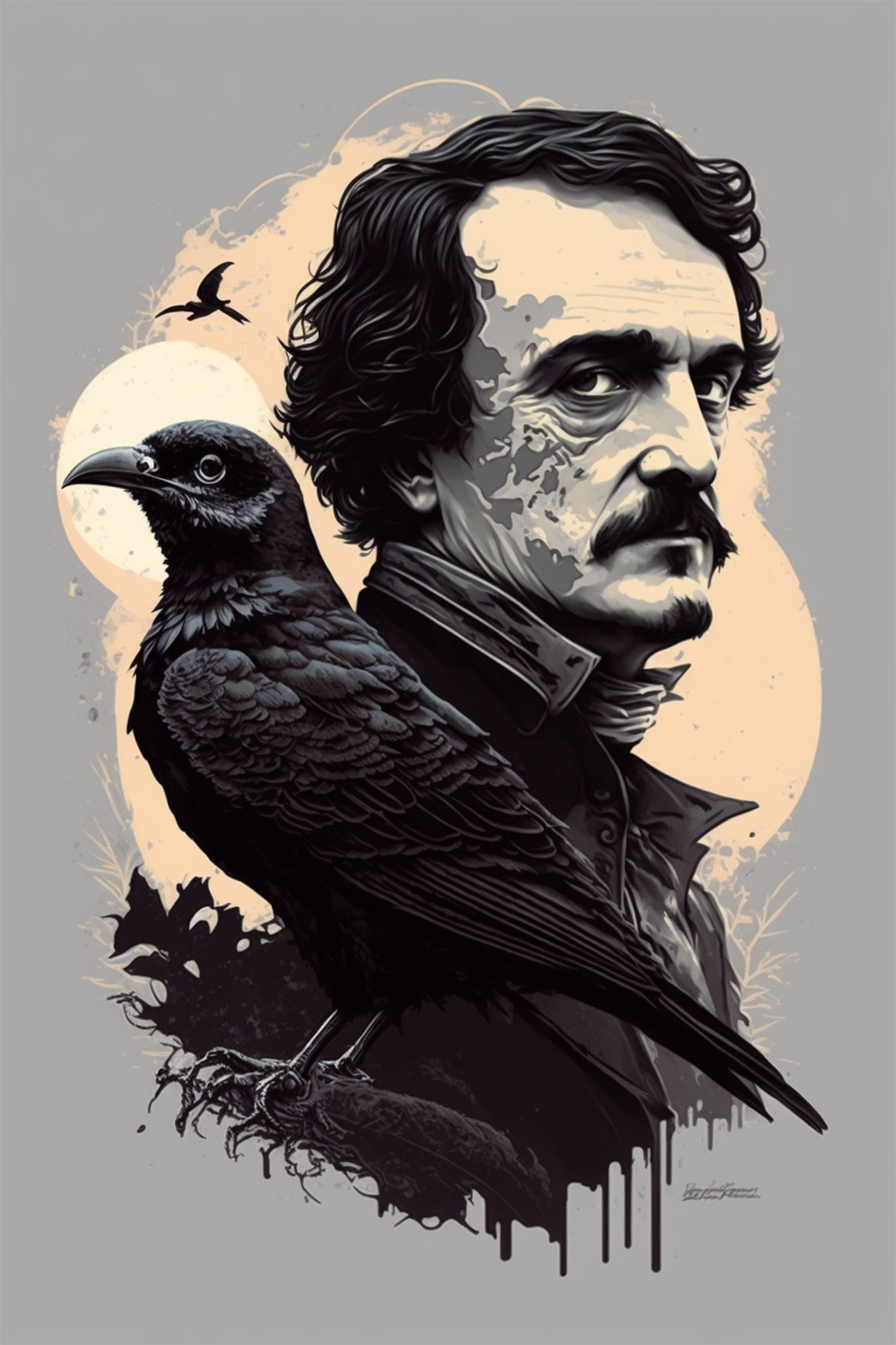 24x36 gallery poster, Edgar Allan Poe, Raven p1 - Walmart.com