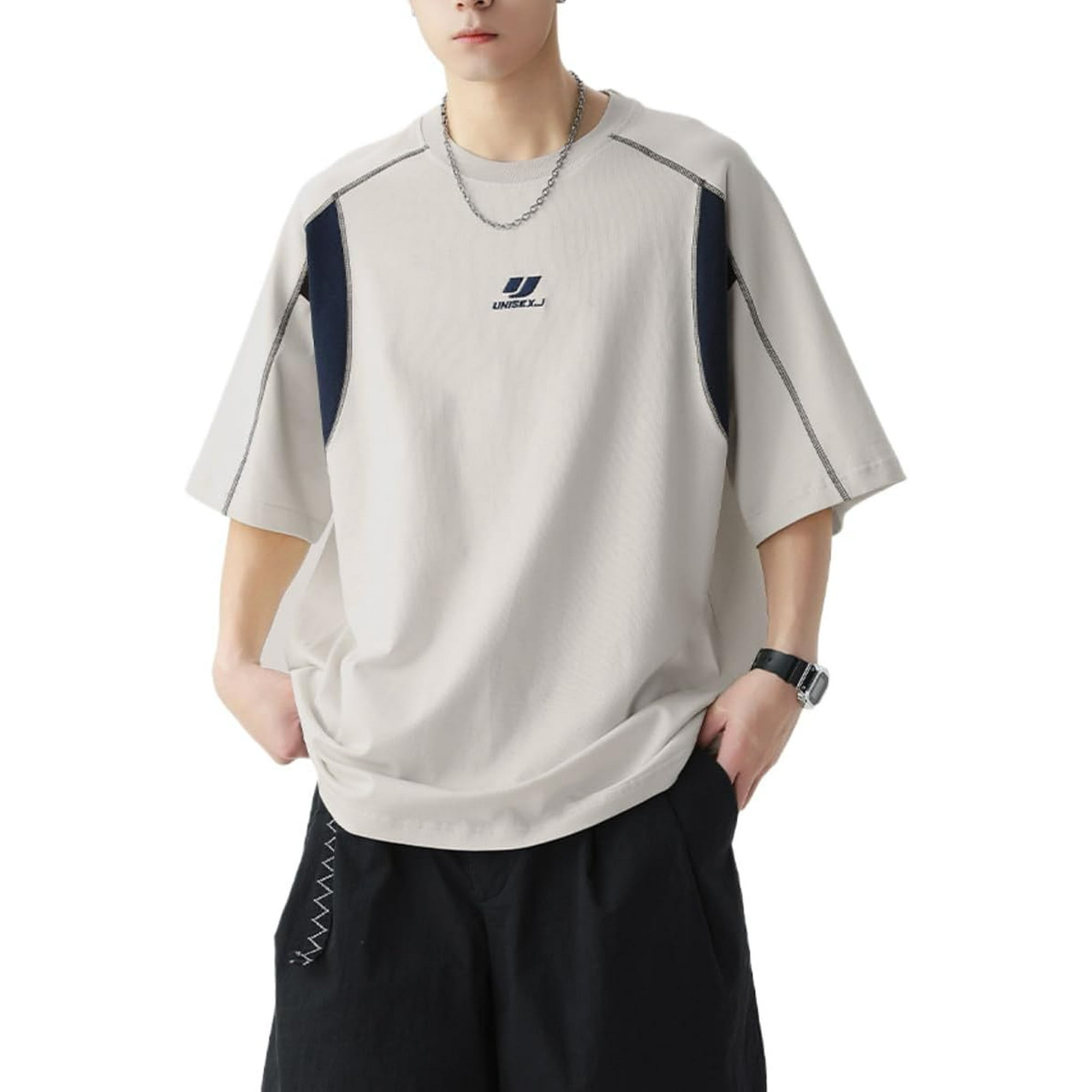 Click here for Flafree Mens Y2k Retro Baggy T-Shirts Crewneck Sho... prices