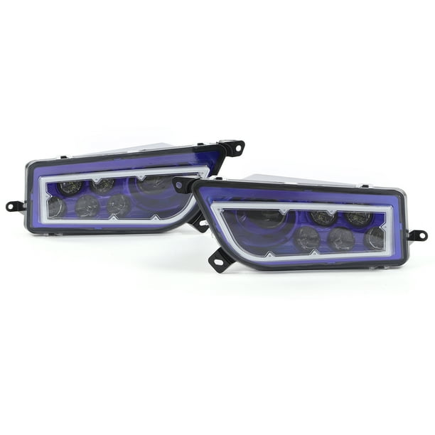 ATV Headlights,LED Headlight with Blue Halo Headlights Headlamps ...