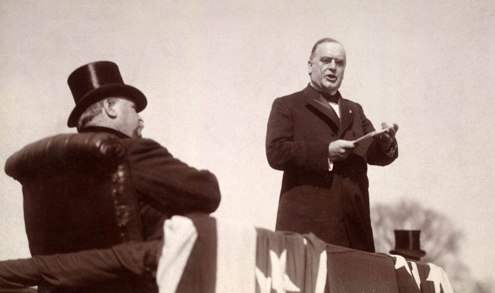 Grover Cleveland Watches As President William Mckinley Delivering His ...