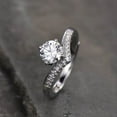Elise Jewel Round Cut Excellent 2 Ct Diamond Ring - 14K White Gold ...