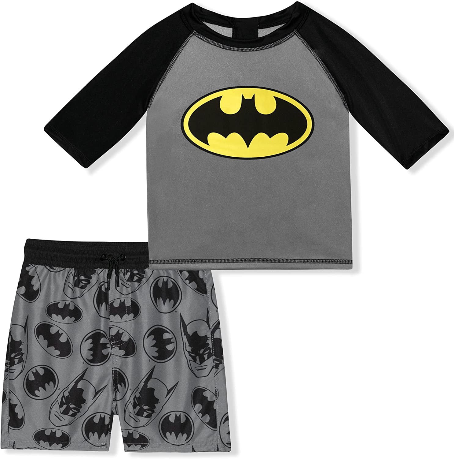 Warner Bros. 2 Pack Batman or Superman Swimwear Set for Boys, Kids ...