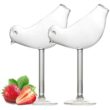 Cocktail glass bird-shaped cocktail glass 5 oz/150 ml 2 piece set bird ...