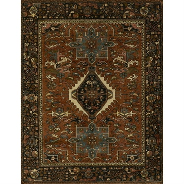 Mainstays Medallion Loop Indoor Accent Rug, Black and Cream, 20x34 ...