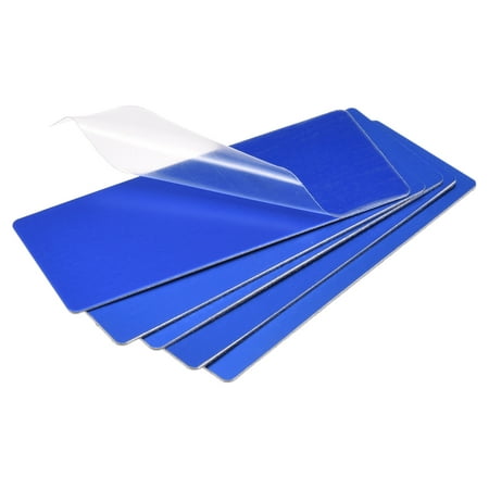 Uxcell 80mm x 30mm x 0.8mm Anodized Aluminum Blank Metal Card Blue 5 ...
