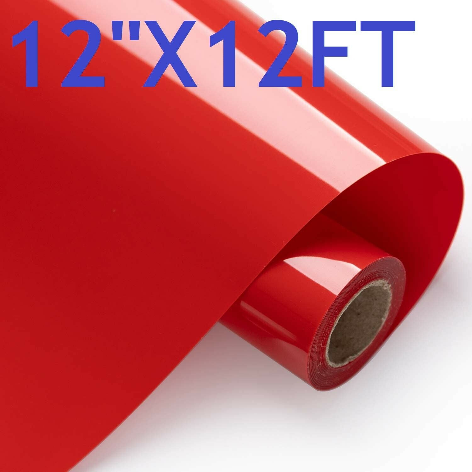 12" x 12FT Red HTV Iron On Heat Transfer Vinyl Roll for T Shirt Cricut ...
