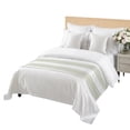 Bed Runner Sage Green Vertical Stripes Bedding Scarves Soft Decorative ...