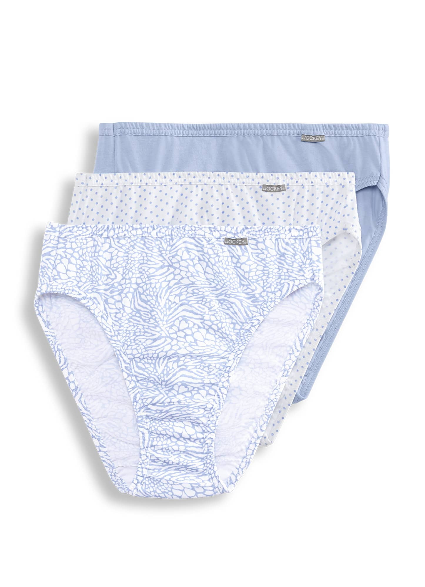 Jockey Womens Elance French Cut 3 Pack Underwear French Cuts 100