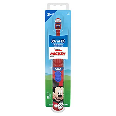Oral-B Kid's Battery Toothbrush Featuring Disney's Mickey Mouse, Soft ...