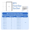 72" X 80" 1-Lite Interior Frosted Glass French Doors Solid Manufacture ...