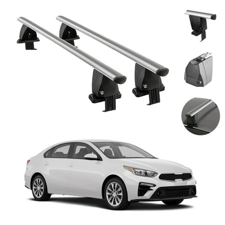 Silver Smooth Roof Rack Cross Bar Luggage Carrier For Kia Forte Sedan ...