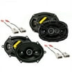 Car Speaker Bundle Combo: 2 Pairs of JVC CS-DR693 6x9" Inch 4-Way 1100 Watt Audio Coaxial ...