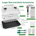 ONEFIND Seed Starter Tray with Light, 40-Cell Kit with Dome, Seedling ...