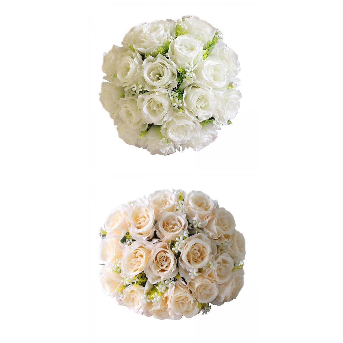 Rose Flowers,Artificial Rose Flowers 18 Heads Bridal Wedding,Realistic ...