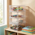 4pcs Storage Drawer Units, Clear Acrylic Drawer Organizers with Handles ...