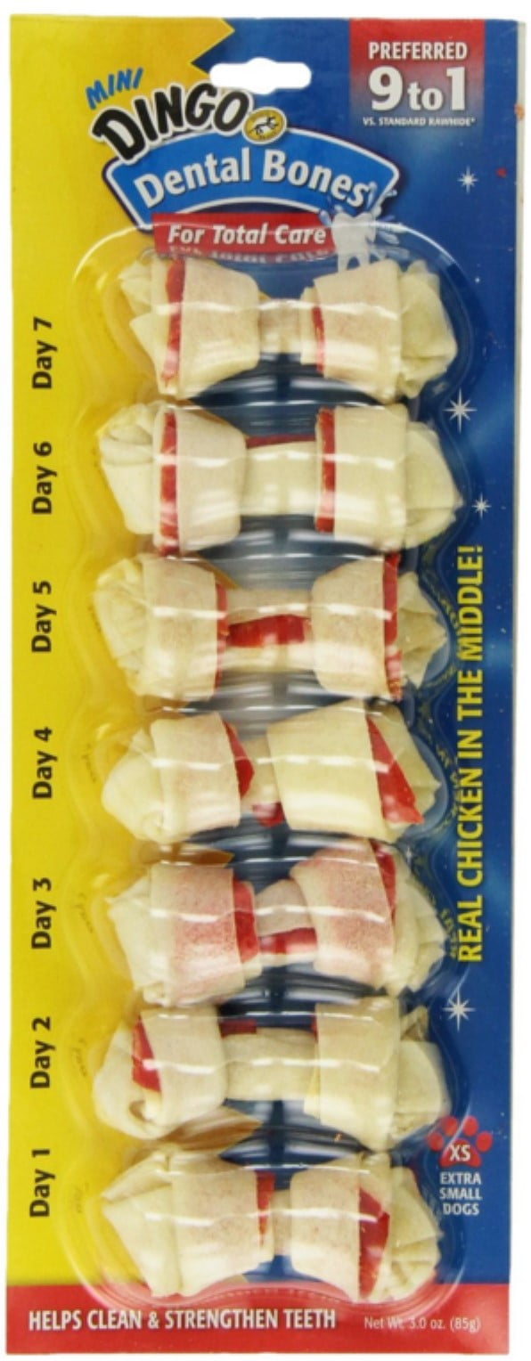 Dingo Brand Dental Bone Mini 7ea (Pack of 2) - Walmart.com