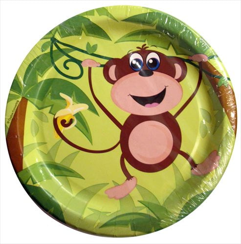 Monkey Jungle Large Paper Plates (10ct) - Walmart.com