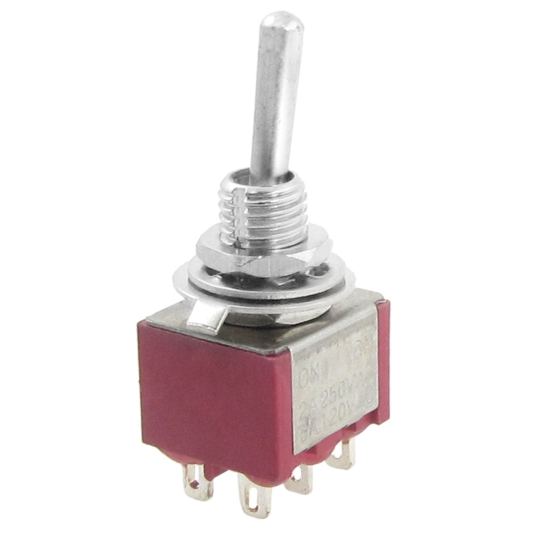 250V 2A 120V 5A on/on 2 Position 2P2T DPDT 6 Pins Toggle Switch ...