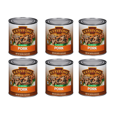 (6 Cans Pack) Keystone Meats All Natural Canned Beef 28 Ounce Emergency ...