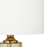 Free Shipping! DecMode 23 Inch Gold Table Lamp with White Linen Shade ...