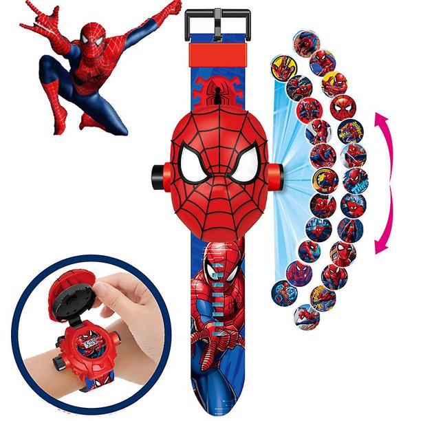 Disney Cartoon Children Watch 3d Projection Cartoon Superheroes Spider ...