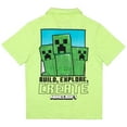 Minecraft Build Explore Create Boys Casual Button Down Short Sleeve ...