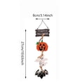 Spooky Halloween Pumpkin Skeleton Door Sign – Reusable Indoor/Outdoor ...
