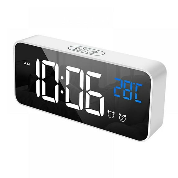 AJZIOJIRO Smart Music Desk Clock Digital Clock with USB Charging Port ...