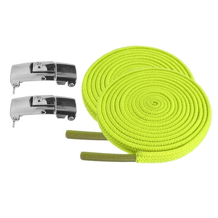 kusrkot Locking Elastic No Tie Shoe Laces Shoelaces Cotton Lock Flat ...