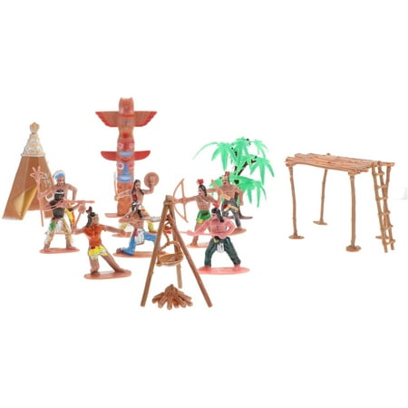yayagoli Plastic Indian Figures Playset Native American Figure Models ...