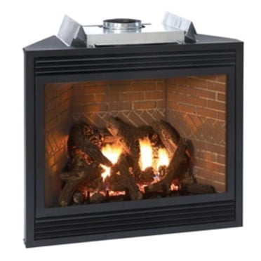 Empire 36 in. Tahoe Premium Clean-Face Peninsula Direct Vent Fireplace ...